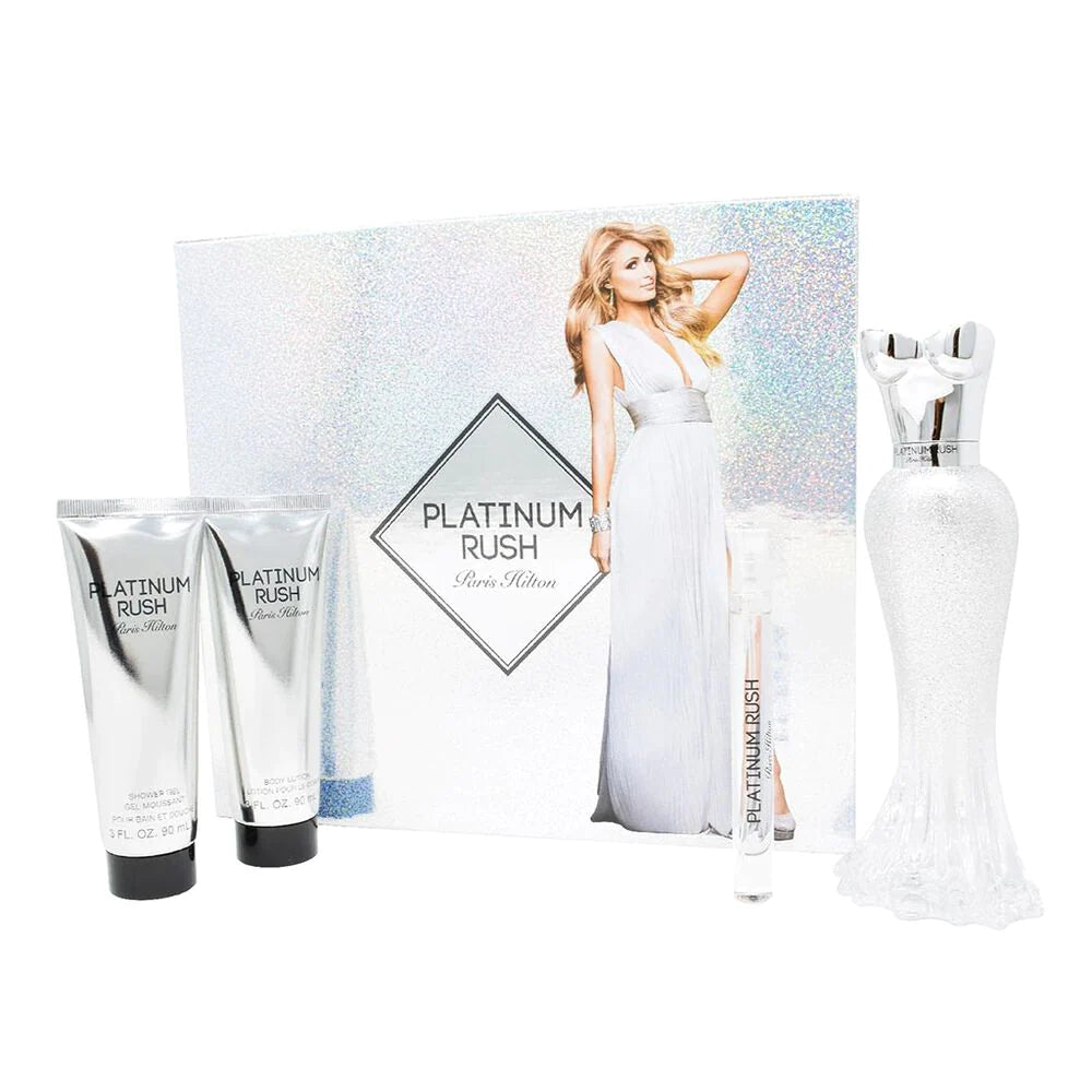 PARIS HILTON SET PLATINUM RUSH FOR WOMEN EDP 4 PZAS – Perfumeria La Quinta