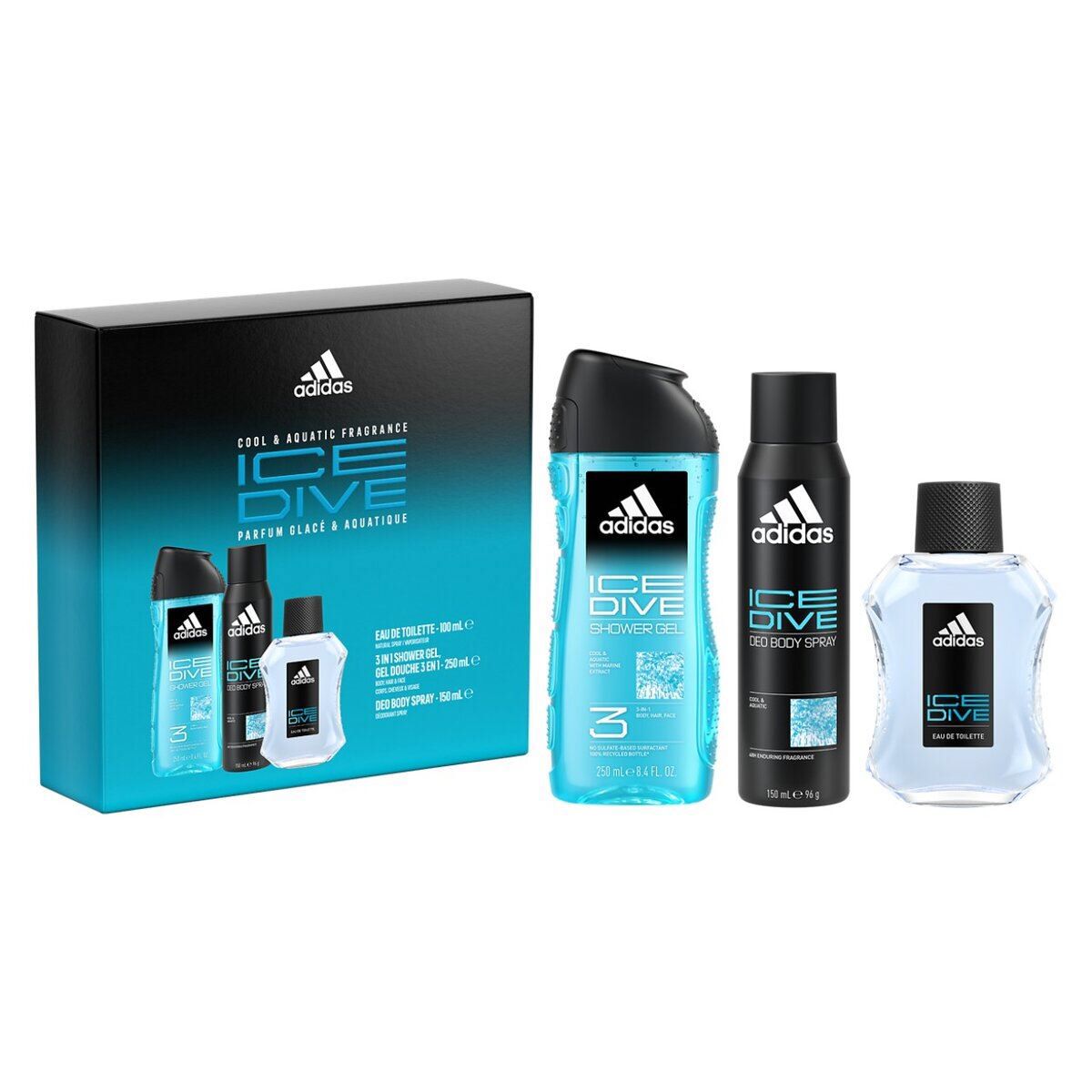 ADIDAS SET ICE DIVE 3 PZAS FOR MEN – Perfumeria La Quinta
