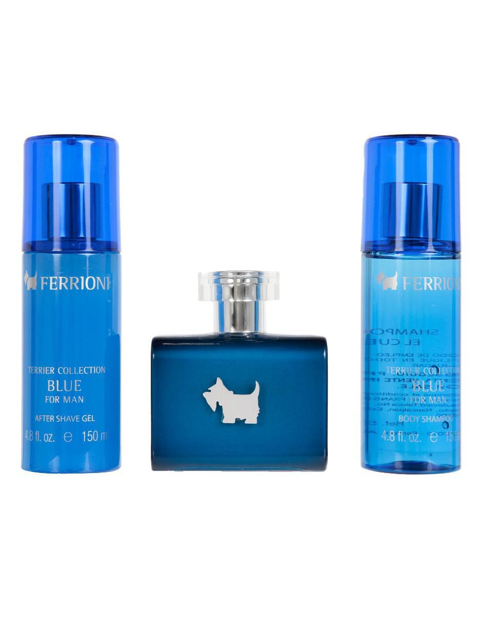 FERRIONI SET BLUE TERRIER FOR HIM 3 PZAS – Perfumeria La Quinta